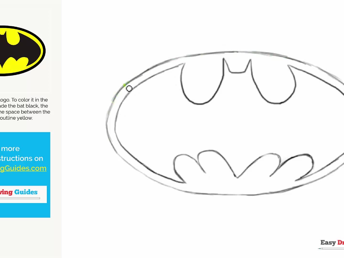 How To Draw Batman Logo Step By Step