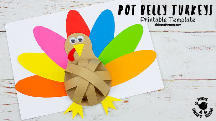 Pot Belly Turkeys Thanksgiving Craft For Kids