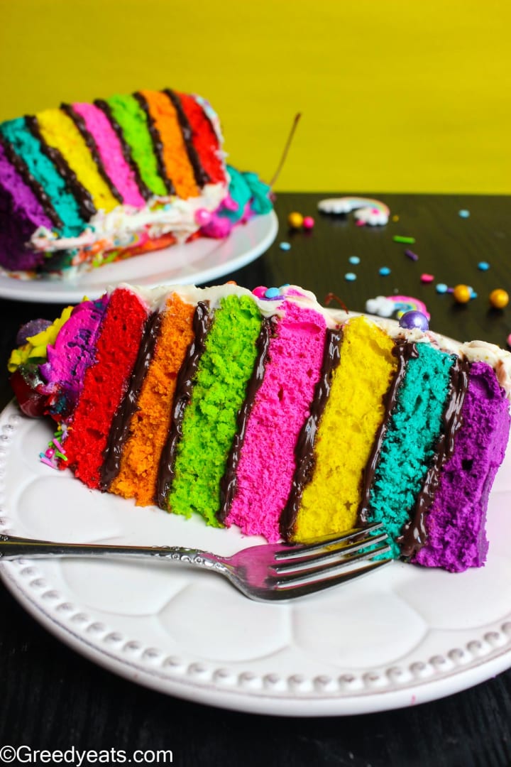 Neon Rainbow Cakes
