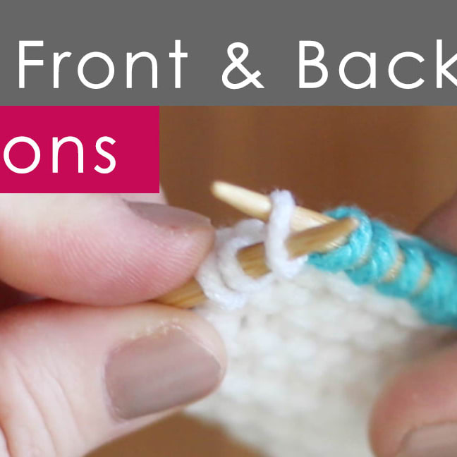 KFB Knit Front and Back Knitting Stitch