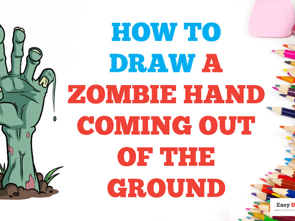 how to draw a hand coming out of the ground