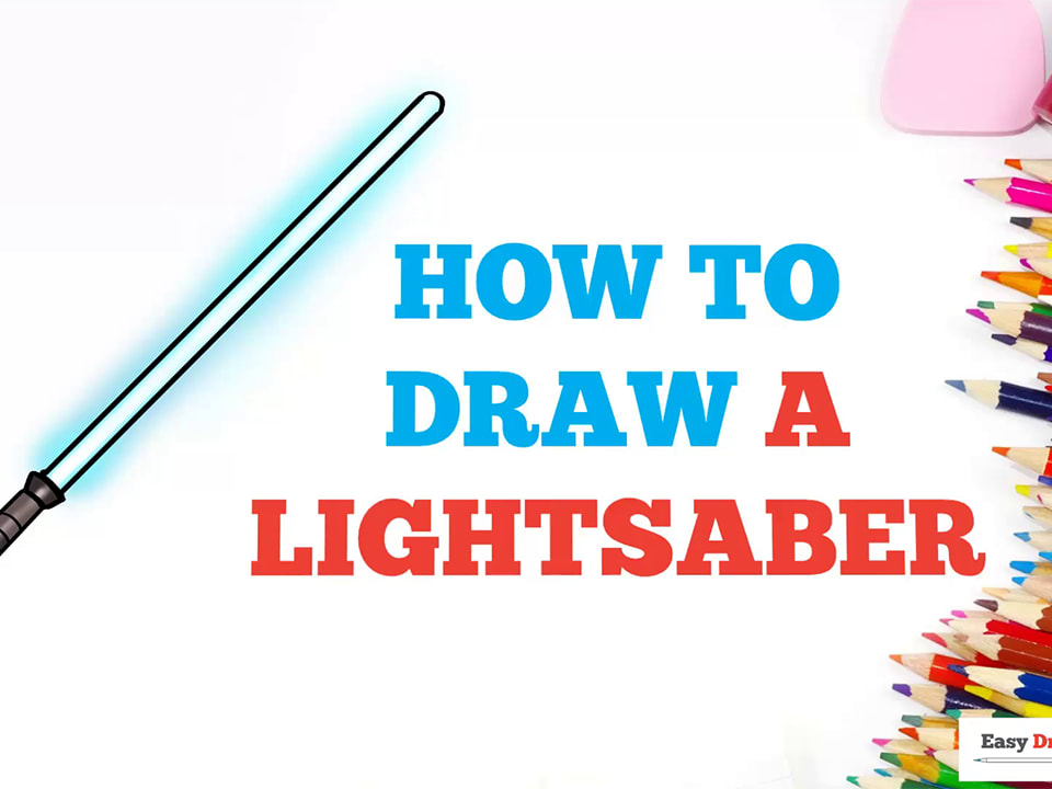 how to draw kylo rens lightsaber