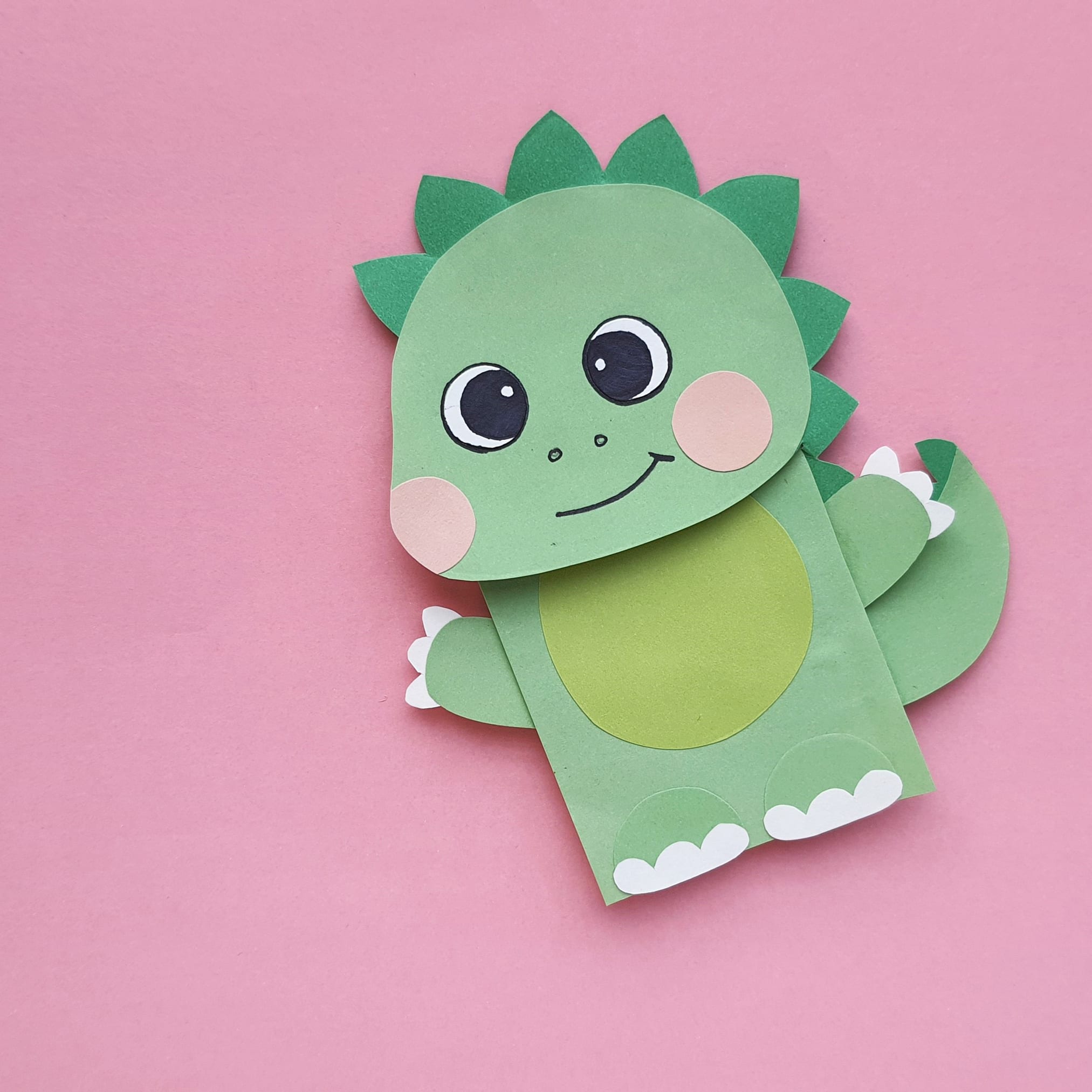 How To Make A Paper Bag Dinosaur Puppet Easy Dinosaur Paper Bag Craft