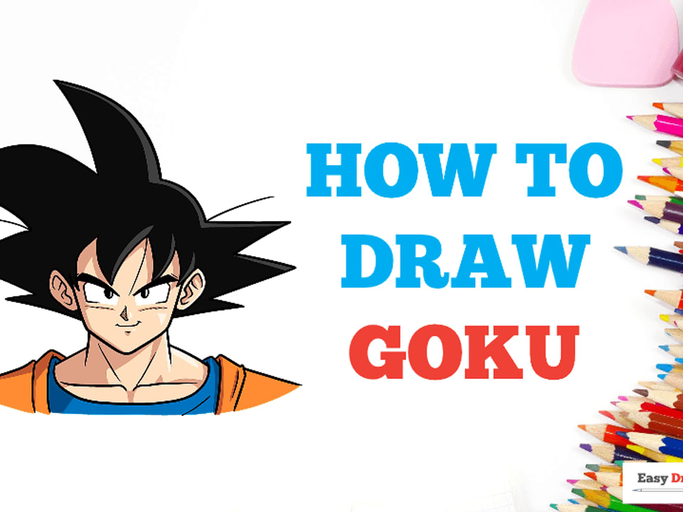 how to draw goku easy