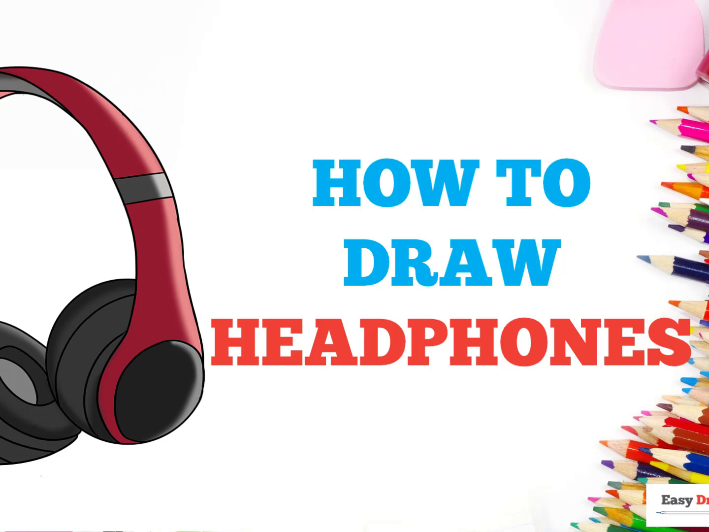 how to draw a headset