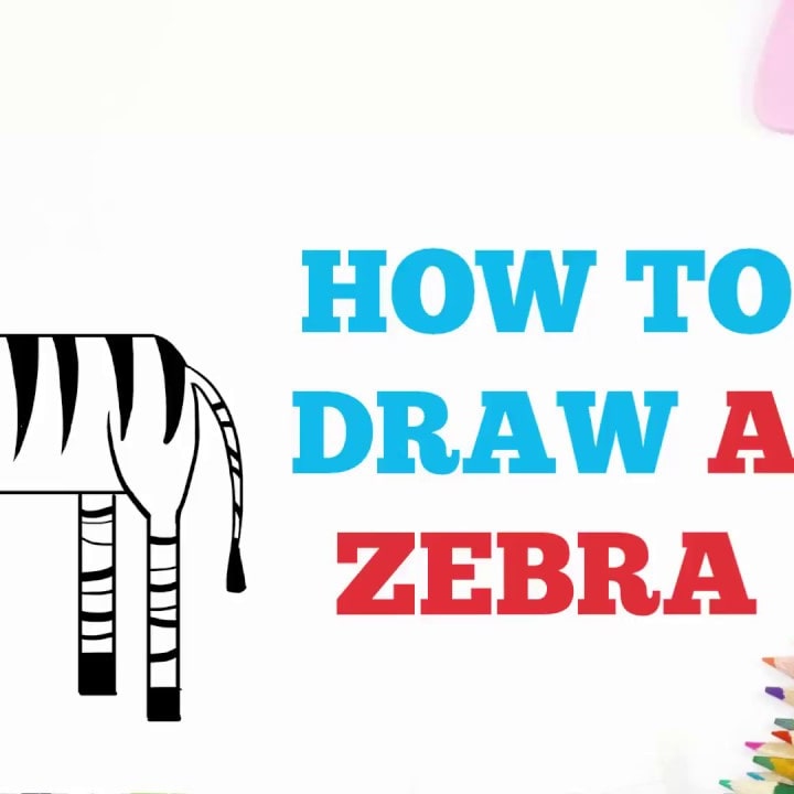 how to draw a zebra head step by step