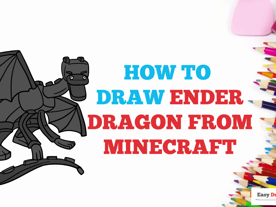 how to draw minecraft ender dragon step by step