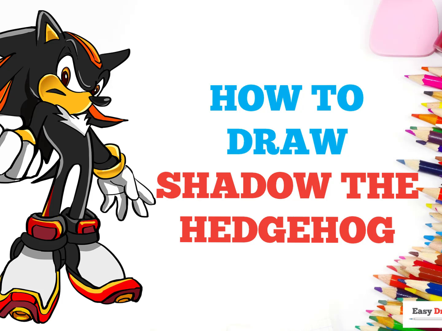 how to draw shadow from sonic