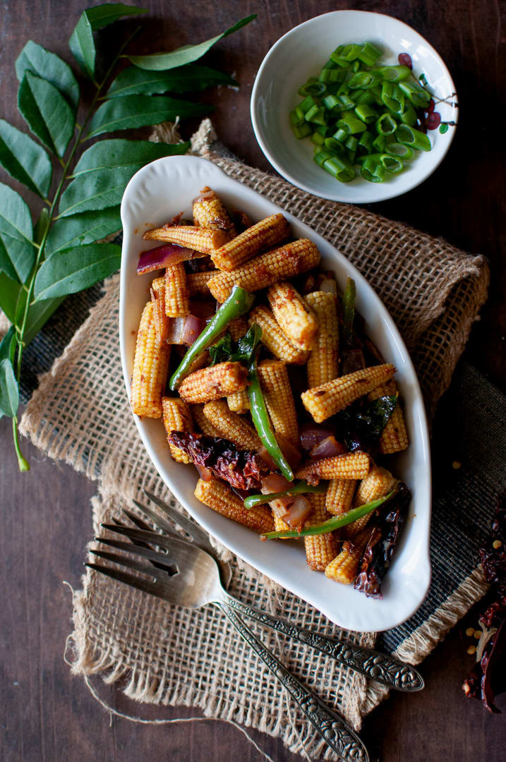how to cook baby corn dry