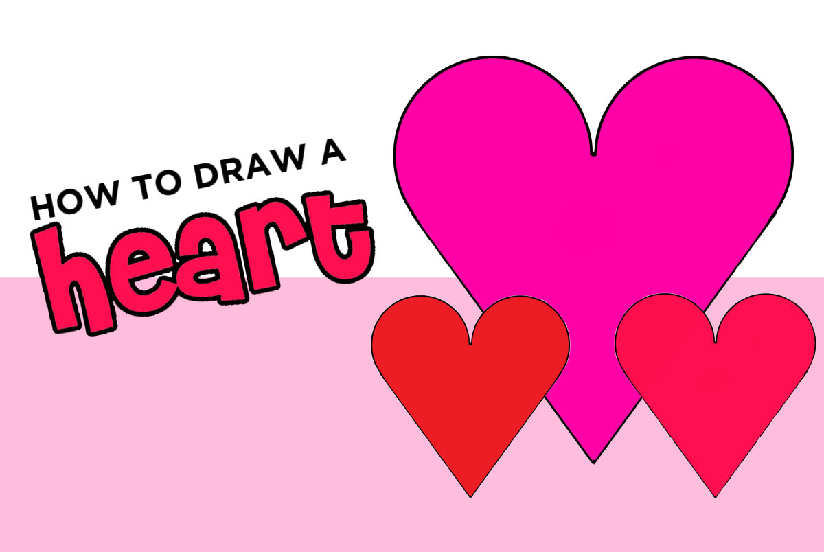 how to draw heart step by step