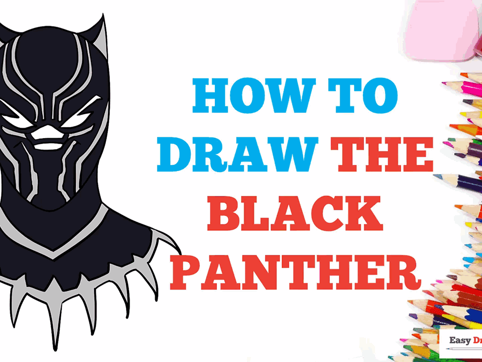 how to draw chibi black panther step by step