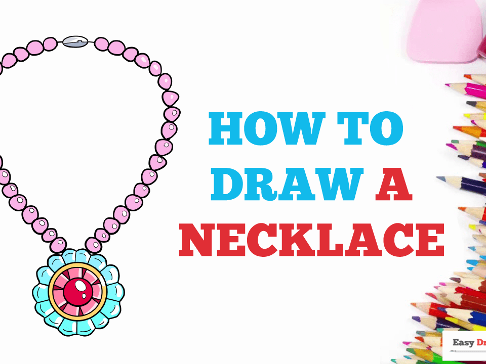 how to draw easy necklace