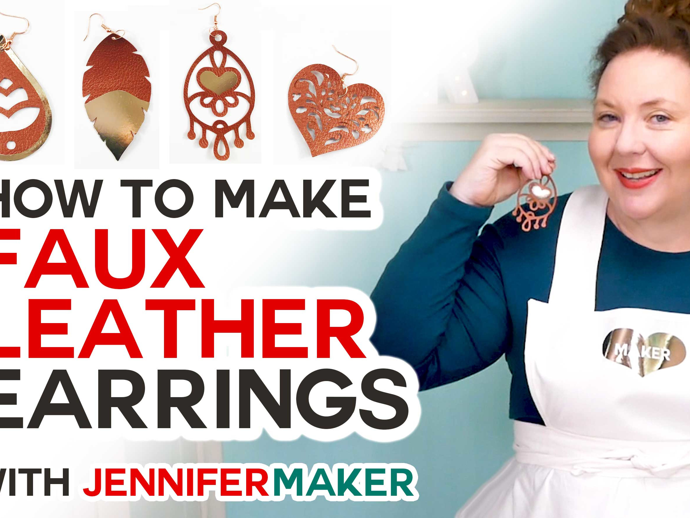 Jennifer maker faux leather earrings store