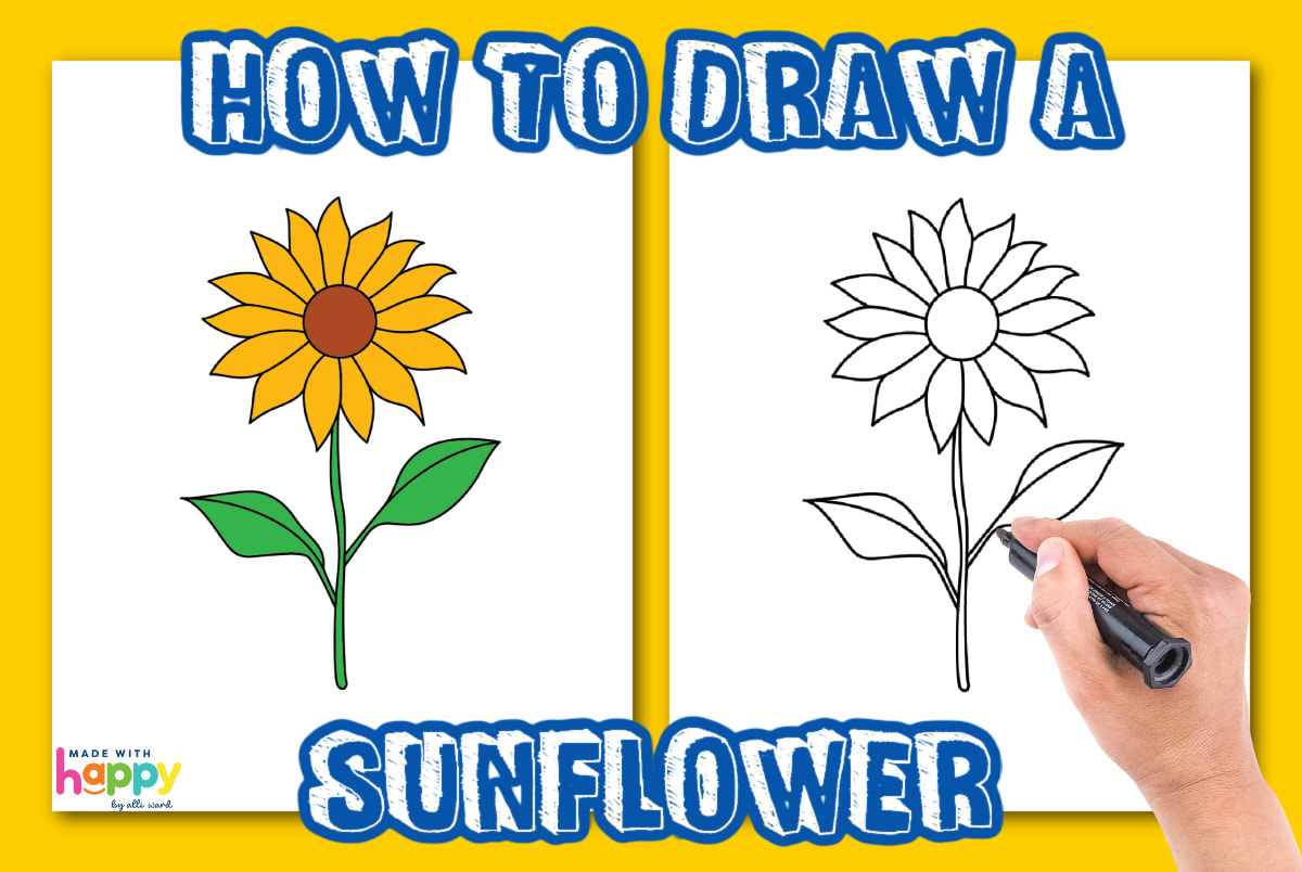 how to draw sunflower