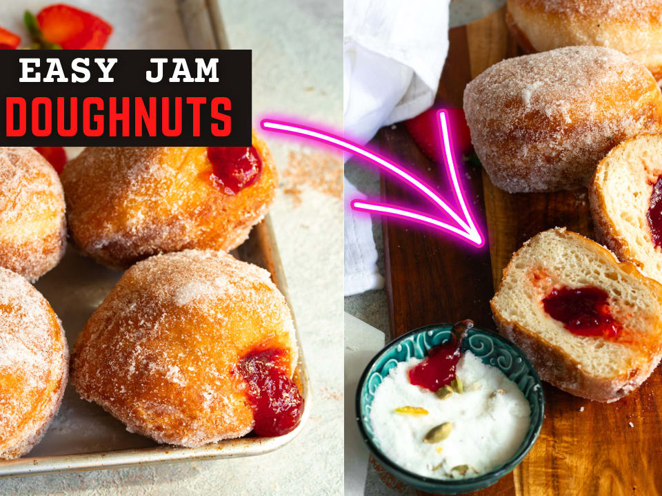 how to make hot jam donuts