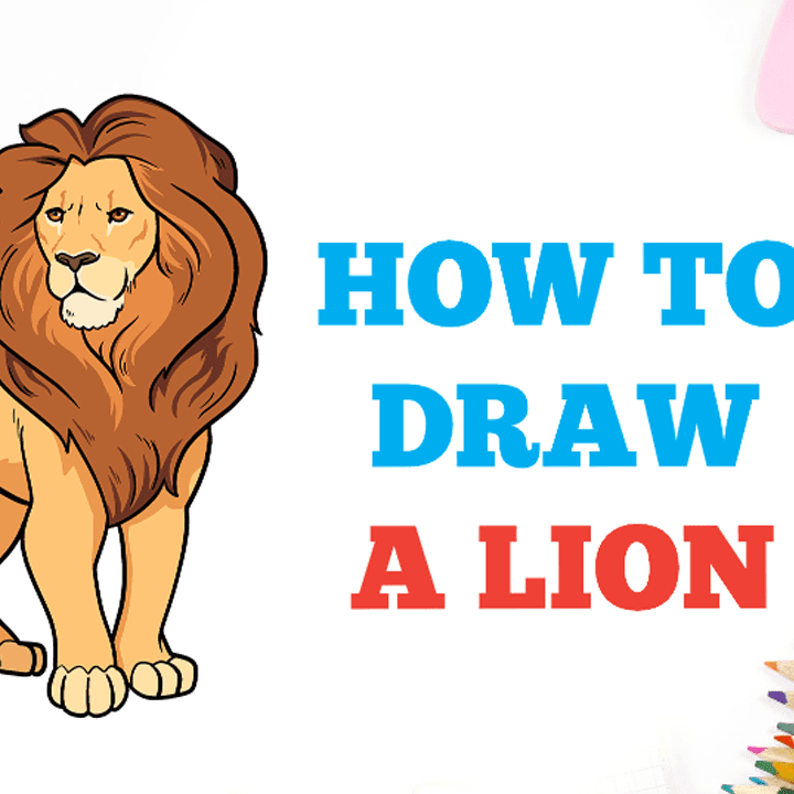 how to draw a lion youtube easy