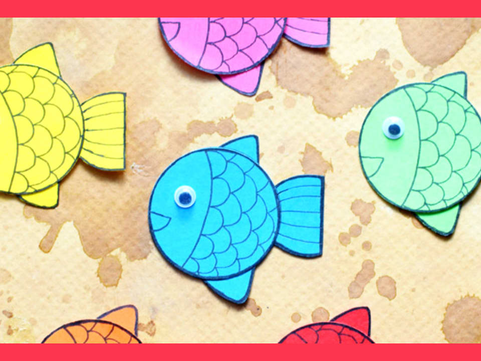 how to draw fish on paper