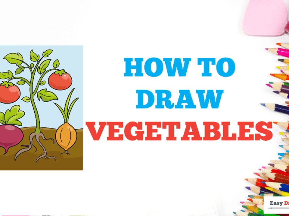 how to draw cartoon vegetables step by step