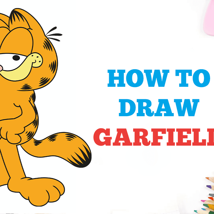 how to draw garfield