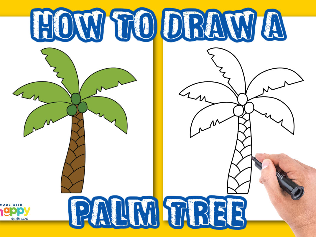 How To Draw A Palm Tree Easy