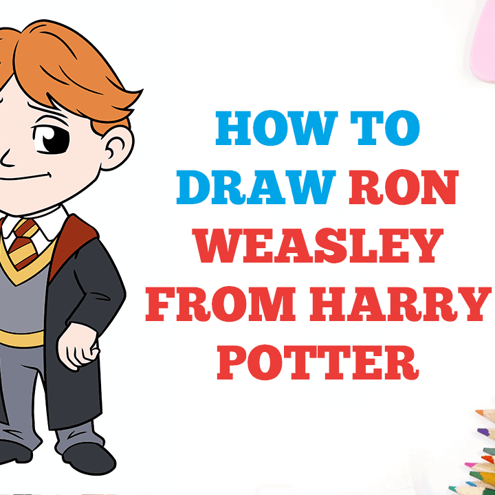 how to draw harry potter ron weasley and hermione granger easy
