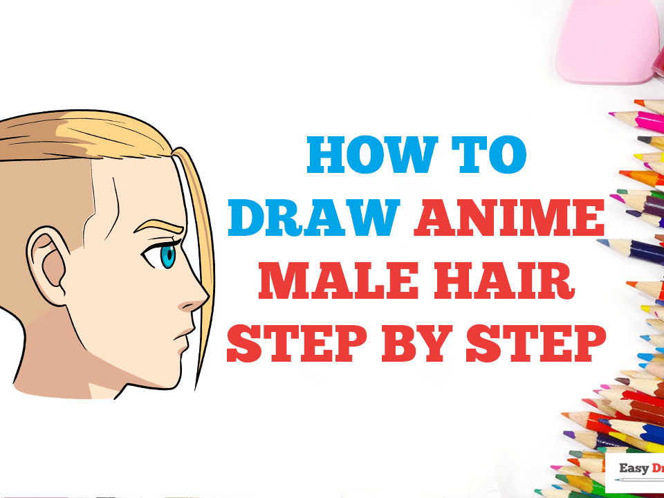 how to draw hair male cartoon
