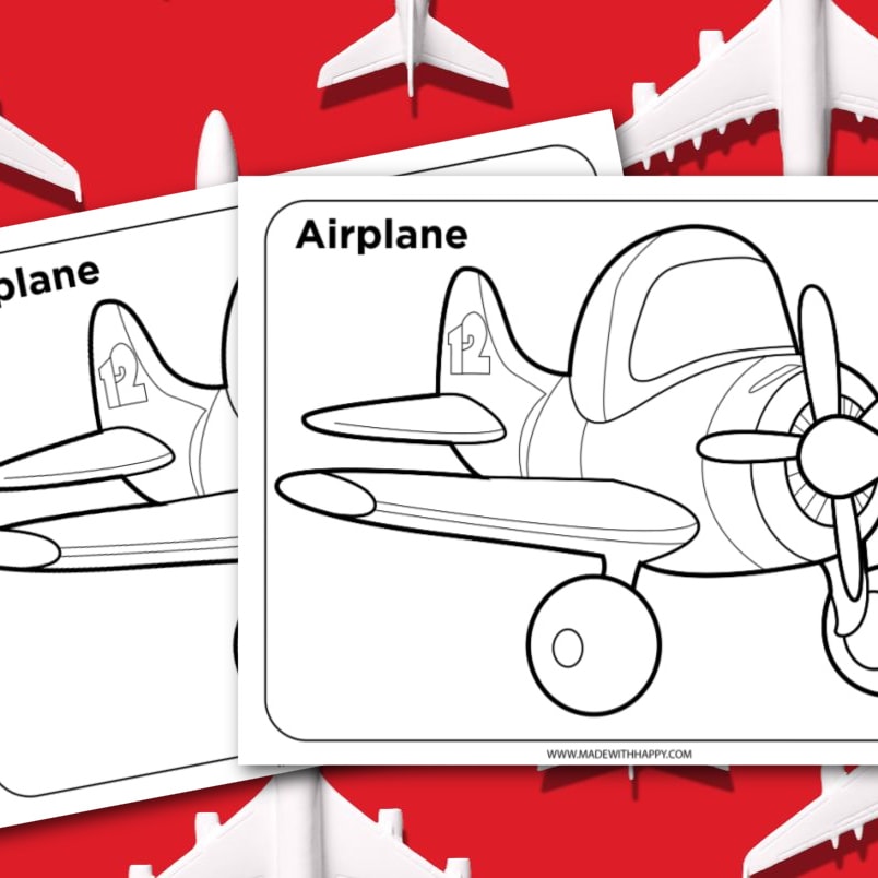 coloring pages plane