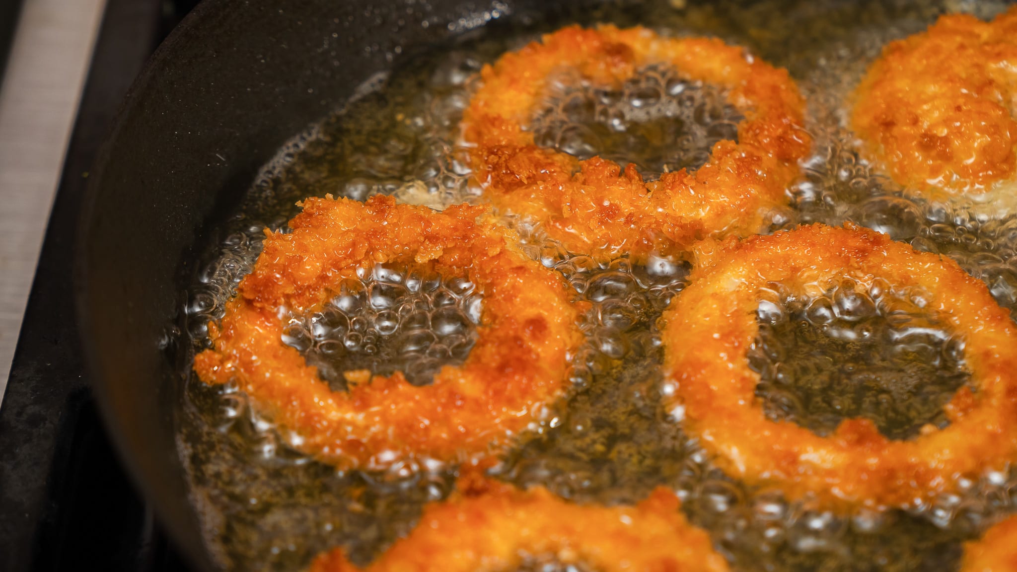 how long to fry onion rings