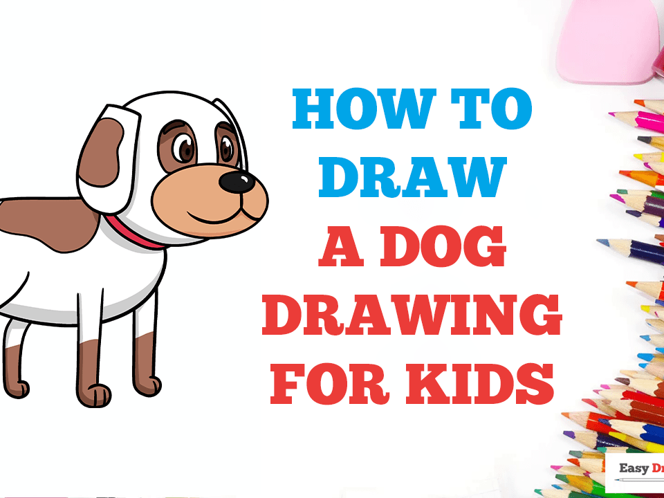 how to draw a dog video easy