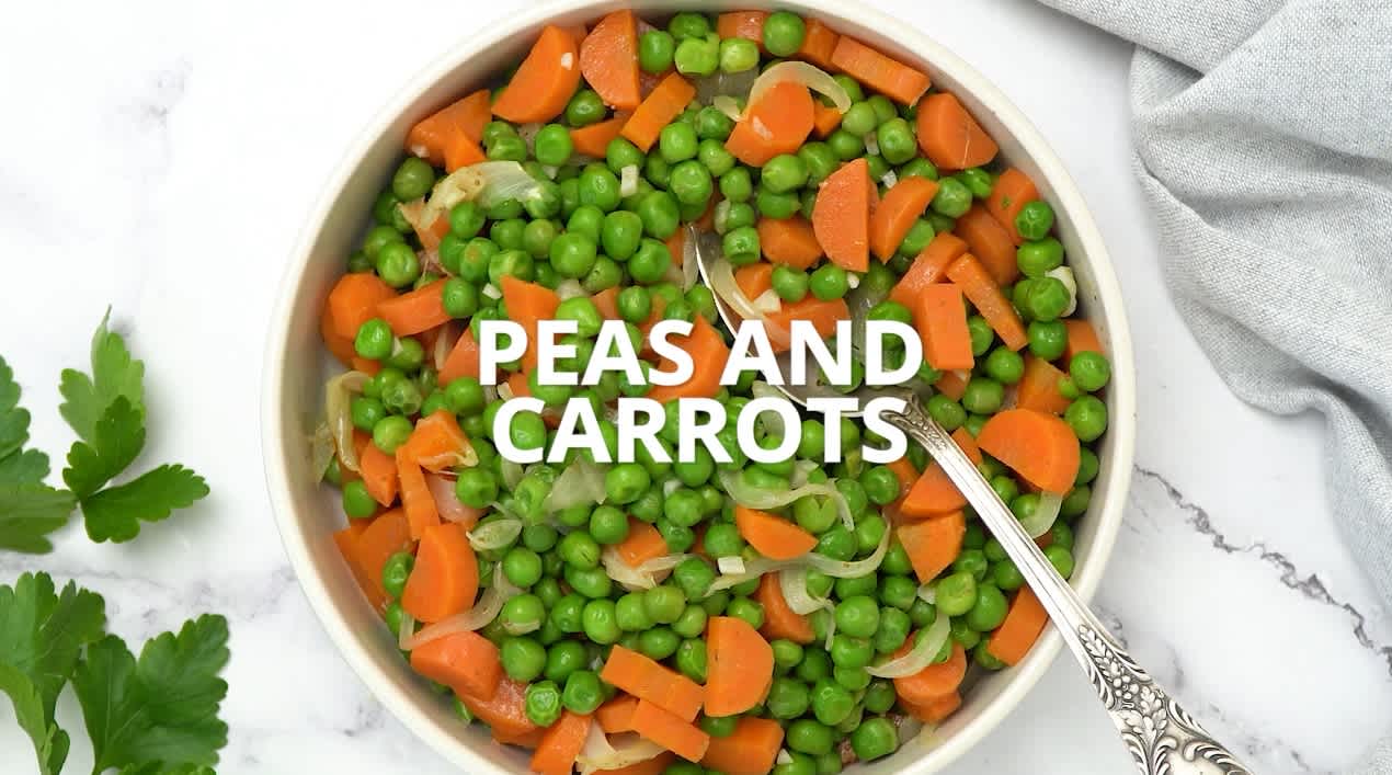 how to cook carrots and peas