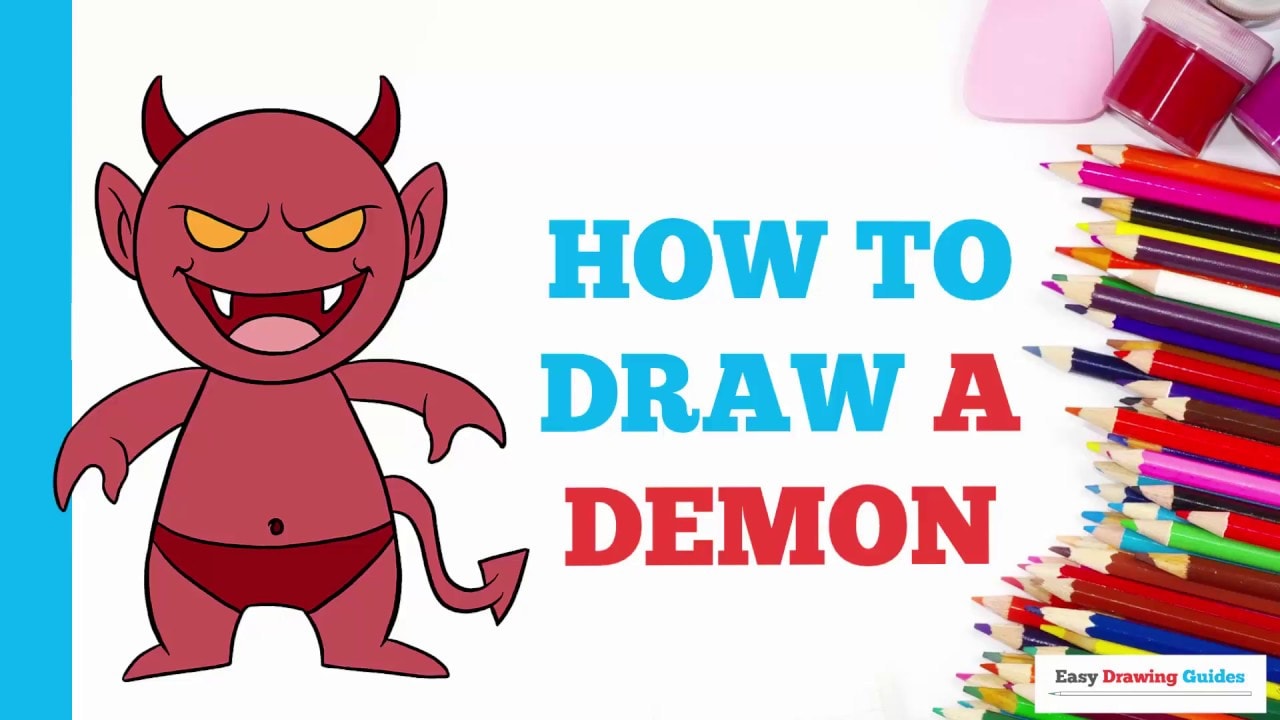 how to draw the demon