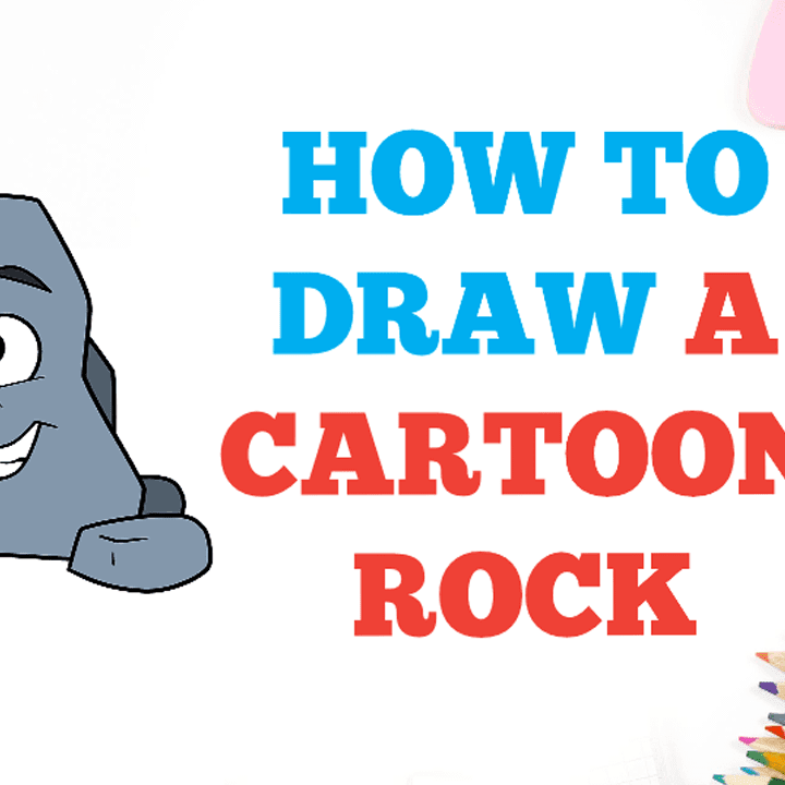 how to draw simple rocks
