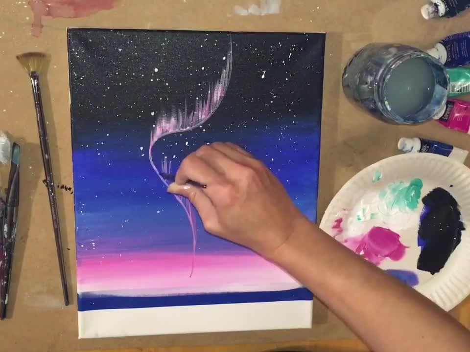 how to color northern lights