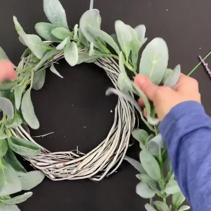how to make lambs ear wreath